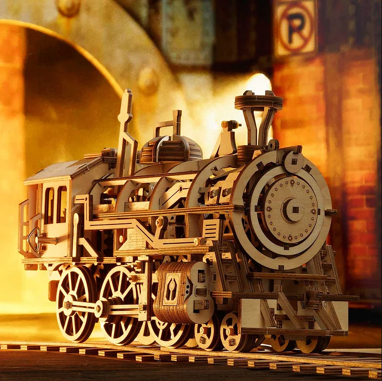 DIY Mechanical Steam Locomotive - with wind-up spring LK701 | HobbyOne ...